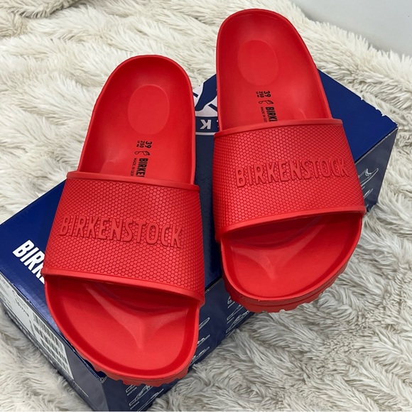 Birkenstock | Shoes | Birkenstock Barbados Eva Slide Sandals New In Box Red | Poshmark